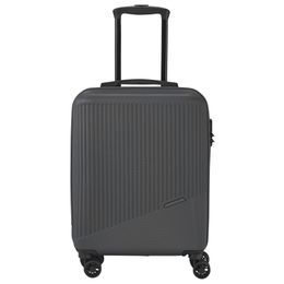 Hartschalen-Trolley Travelite "BALI, in verschiedenen Gr&ouml;&szlig;en und Farben", Damen, Gr. B/H/T: 39cm x 55cm x 20cm 34 l, grau (anthrazit), ABS, unifarben, Basic, Koffer, Hartschallenkoffer Reisegep&auml;ck Reisekoffer TSA Schloss