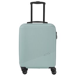 Hartschalen-Trolley Travelite "BALI, in verschiedenen Gr&ouml;&szlig;en und Farben", Herren, Gr. B/H/T: 39cm x 55cm x 20cm 34 l, gr&uuml;n (mint), ABS, unifarben, Basic, Koffer, Hartschallenkoffer Reisegep&auml;ck Reisekoffer TSA Schloss