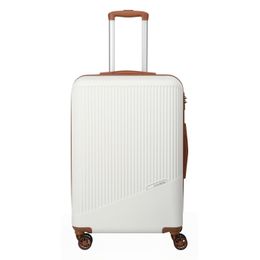 Hartschalen-Trolley Travelite "BALI, in verschiedenen Gr&ouml;&szlig;en und Farben", Herren, Gr. B/H/T: 45cm x 67cm x 26cm 65 l, braun (wei&szlig;, cognac), ABS, unifarben, Basic, Koffer, Hartschallenkoffer Reisegep&auml;ck Reisekoffer TSA Schloss