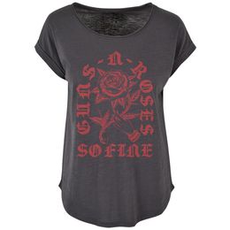 Guns N' Roses Guns N' Roses So Fine Rose T-Shirt grau in S 509057