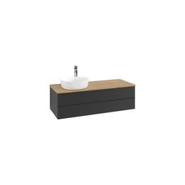Villeroy & Boch V&B Waschtischunterschrank mit Frontstruktur, mit Beleuchtung Antao 120x36x50cm, HL, WBP hon. Oa, bla m Lac ; Villeroy & Boch (L22151PD)