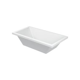 Duravit Rechteck-Badewanne Starck 180x90x46cm, EB-Version, 2 RS, m &Uuml;L, we (700052000000000)