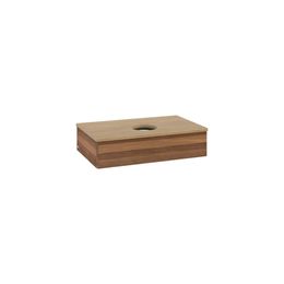 Villeroy & Boch V&B Waschtischunterschrank ohne Frontstruktur -Beleuchtung Antao 80x19x50cm, WBP-farbe hon. Oa, w. walnut ; Villeroy & Boch (L08011HM)