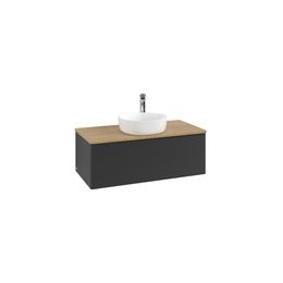 Villeroy & Boch V&B Waschtischunterschrank mit Frontstruktur, mit Beleuchtung Antao 100x36x50cm, HL, WBP hon. Oa, bla m Lac ; Villeroy & Boch (L31151PD)