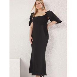 Trendyol Curve Kleid Damen Gr&ouml;&szlig;e 48 schwarz Winterkleid