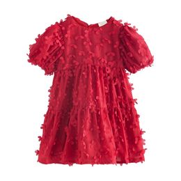 next Kleid M&auml;dchen Gr&ouml;&szlig;e 128 dunkelrot
