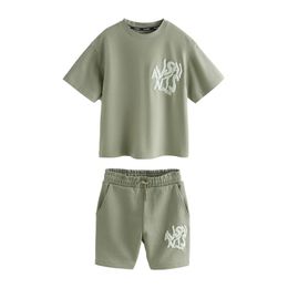 smALLSAINTS Set 'Orlando' Jungen Gr&ouml;&szlig;e 116 khaki / hellgr&uuml;n