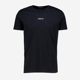 Replay Schwarzes T-Shirt mit Logo