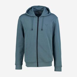 Guess Gr&uuml;nblaue Kapuzenjacke mit Logo