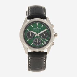 Jacques Lemans Mehrfarbige Armbanduhr mit Chronograph und Lederarmband