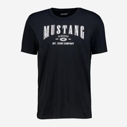 Mustang Schwarzes T-Shirt mit Logo