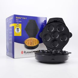 Russell Hobbs Schwarzes 3-in-1-Waffeleisen