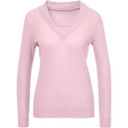 WITT Damen Kaschmirpullover in 2-in-1-Optik, ros&eacute;-meliert, Gr&ouml;&szlig;e 36/38