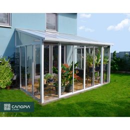 Palram-Canopia Wintergarten 'Sanremo' wei&szlig; 294 x 435 cm Polycarbonat transparent