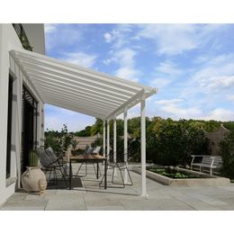 Palram-Canopia Terrassen&uuml;berdachung 'Olympia' wei&szlig; 294 x 860 cm Polycarbonat transparent