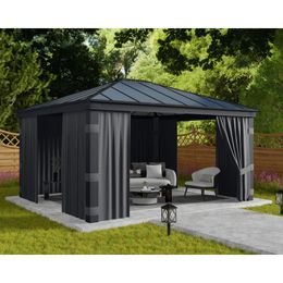 Palram-Canopia Vorhang-Set dunkelgrau f&uuml;r Pavillon Dallas 4,9 x 4,2 m