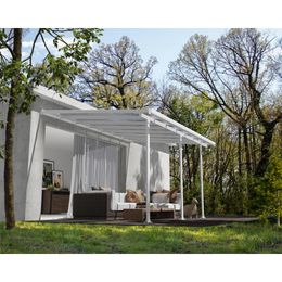 Palram-Canopia Terrassen&uuml;berdachung 'Feria' wei&szlig; 294 x 425 cm Polycarbonat transparent