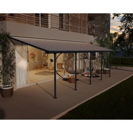 Palram-Canopia Terrassen&uuml;berdachung' Feria' anthrazit 294 x 851 cm Polycarbonat transparent