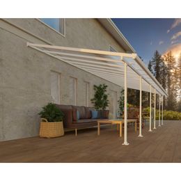 Palram-Canopia Terrassen&uuml;berdachung 'Feria' wei&szlig; 380 x 850 cm Polycarbonat transparent