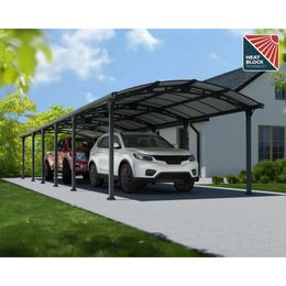 Palram-Canopia Doppelcarport 'Arcadia' anthrazit 359 x 1290 cm Polycarbonat grau