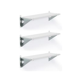 Palram-Canopia Regalset f&uuml;r Ger&auml;tehaus SkyLight und Rubicon silber/wei&szlig; 30,5 x 84,7 cm, 3er-Pack