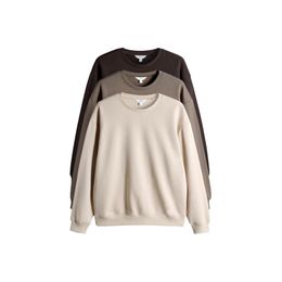 The Set Sweatshirt Damen Gr&ouml;&szlig;e XS creme / schoko / hellbraun