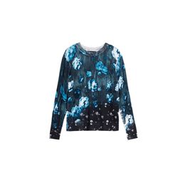 Desigual Pullover Damen Gr&ouml;&szlig;e XS blau / schwarz / wei&szlig;