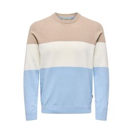 Only & Sons Only & Sons Pullover 'ONSRex' Herren Gr&ouml;&szlig;e XS creme / hellblau / mokka