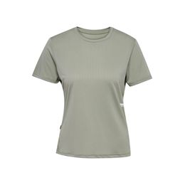 Hummel Funktionsshirt 'Pulse' Damen Gr&ouml;&szlig;e M khaki / wei&szlig;