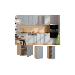 VICCO H&auml;ngeschrank Fame-Line Eiche Hellblau-Grau gerahmt 40 cm