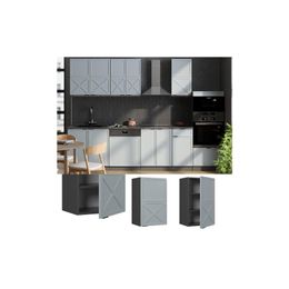 VICCO H&auml;ngeschrank Fame-Line Anthrazit Hellblau-Grau gerahmt 45 cm