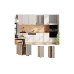 VICCO H&auml;ngeschrank Fame-Line Eiche Grau-Beige gerahmt 30 cm