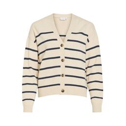 Vila Strickjacke 'VIRIL' Damen Gr&ouml;&szlig;e L nachtblau / offwhite