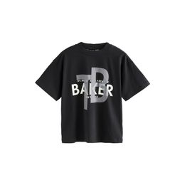 Baker By Ted Baker T-Shirt Jungen Gr&ouml;&szlig;e 116 grau / schwarz / wei&szlig;