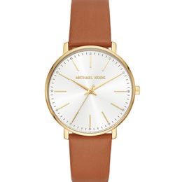 Michael Kors Uhr 'PYPER' Damen Gr&ouml;&szlig;e One Size braun / gold / wei&szlig;