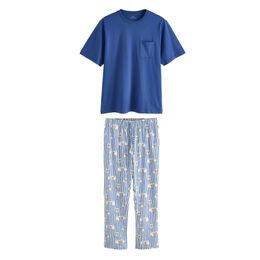 next Pyjama lang Herren Gr&ouml;&szlig;e XS blau / grau / wei&szlig;