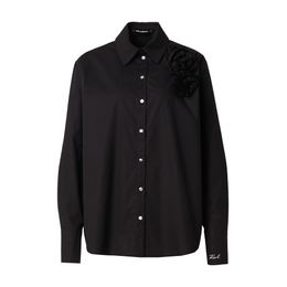 K by KARL LAGERFELD Karl Lagerfeld Bluse 'FLOWER POPLIN' Damen Gr&ouml;&szlig;e M schwarz