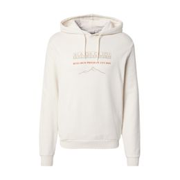 Napapijri Sweatshirt 'BANEM' Herren Gr&ouml;&szlig;e XL greige / orange / wei&szlig;