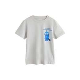 next T-Shirt 'Kpop Demon Hunters' Jungen Gr&ouml;&szlig;e 128 blau / azur / gelb / hellgrau