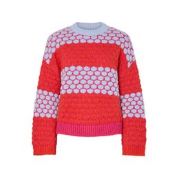 Pieces Pullover 'PCJANEL' Damen Gr&ouml;&szlig;e L flieder / pink / orangerot