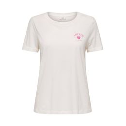 Jacqueline de Yong JDY T-Shirt 'JDYKITTY' Damen Gr&ouml;&szlig;e XL rosa / wei&szlig;