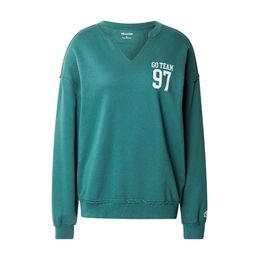 Hollister Sweatshirt Damen Gr&ouml;&szlig;e S smaragd / wei&szlig;