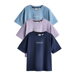 Baker By Ted Baker T-Shirt Jungen Gr&ouml;&szlig;e 104 marine / himmelblau / lavendel / wei&szlig;