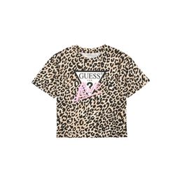 Guess T-Shirt M&auml;dchen Gr&ouml;&szlig;e 128 hellbraun / eosin / schwarz / wei&szlig;