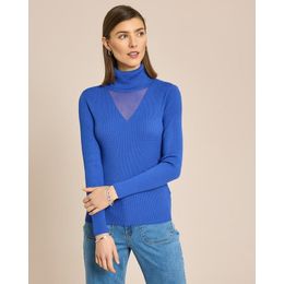 Marcel Ostertag Pullover mit transparentem Ausschnitt