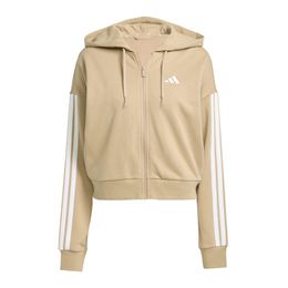 adidas Sportswear Sportsweatjacke Damen Gr&ouml;&szlig;e XL/XXL beige / wei&szlig;