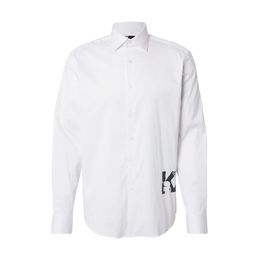 K by KARL LAGERFELD Karl Lagerfeld Hemd Herren Gr&ouml;&szlig;e M/L gr&uuml;n / schwarz / wei&szlig;