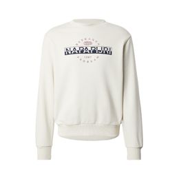 Napapijri Sweatshirt 'BANDER C' Herren Gr&ouml;&szlig;e S creme / nachtblau / dunkelrot