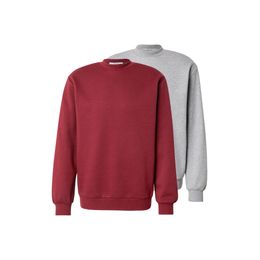 ABOUT YOU Sweatshirt 'Davin' Herren Gr&ouml;&szlig;e XL graumeliert / bordeaux