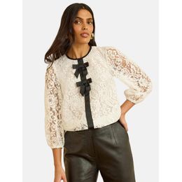 Love & Roses Bluse Damen Gr&ouml;&szlig;e L hellbeige / schwarz